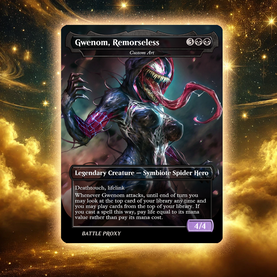MTG Custom Proxy - Gwenom, Remorseless - Double-Sided