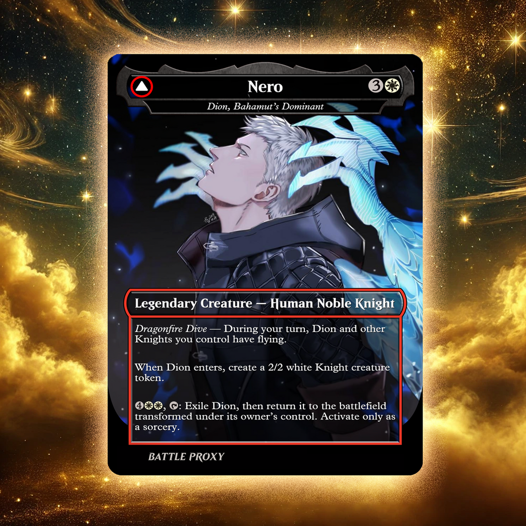 MTG Custom Proxy - Dion, Bahamut's Dominant - [Nero - Devil May Cry 5]