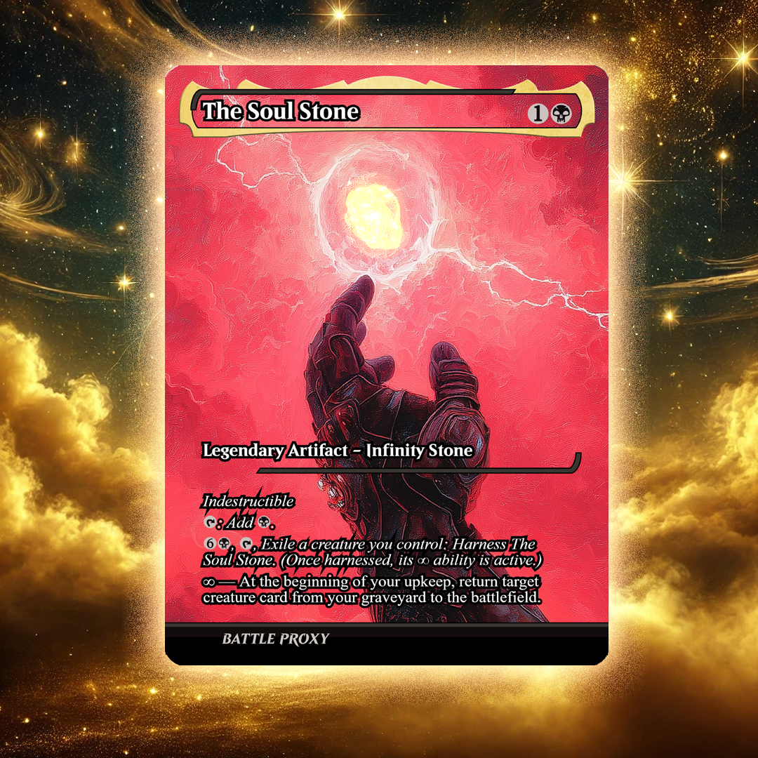 MTG Custom Proxy - Soul Stone - Cosmic Foil Replica
